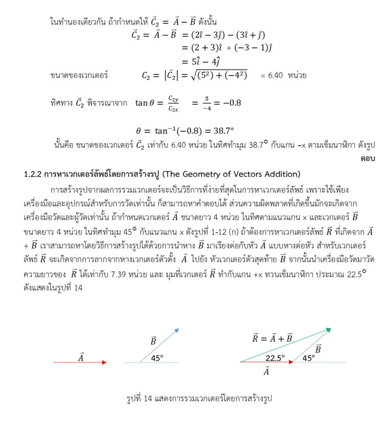 การรวมเวกเตอร์ (Addition of vectors)คณิตศาสตร์ออนไลน์ – Tuemaster เรียนออนไลน์ ม.ปลาย