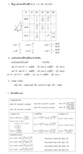 สรุปสูตร ฟังก์ชันตรีโกณมิติ (Trigonometric functions) – Tuemaster เรียนออนไลน์ ม.ปลาย