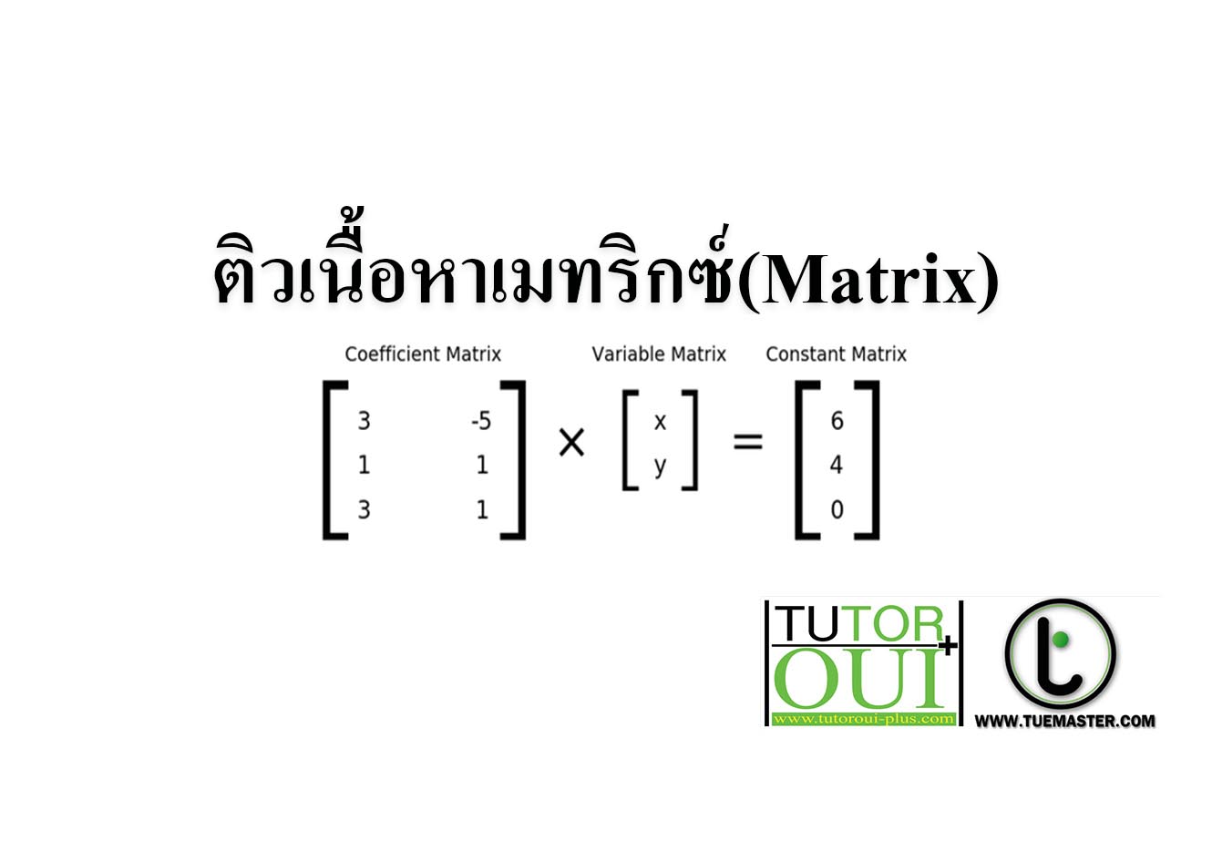 ติวเนื้อหาเมทริกซ์(Matrix)คณิตศาสตร์ ม.ปลาย – Tuemaster เรียนออนไลน์ ม.ปลาย